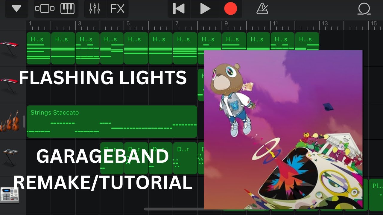 Flashing Lights - Kanye West | Garageband Tutorial/Remake - YouTube