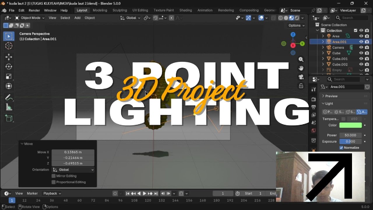 3 POINT LIGHTING 3D SHORT TIMELAPSE - YouTube