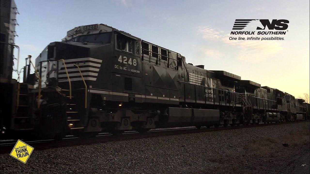 NS 1149 (EMD SD70ACe) leads NS Hopper Train - YouTube