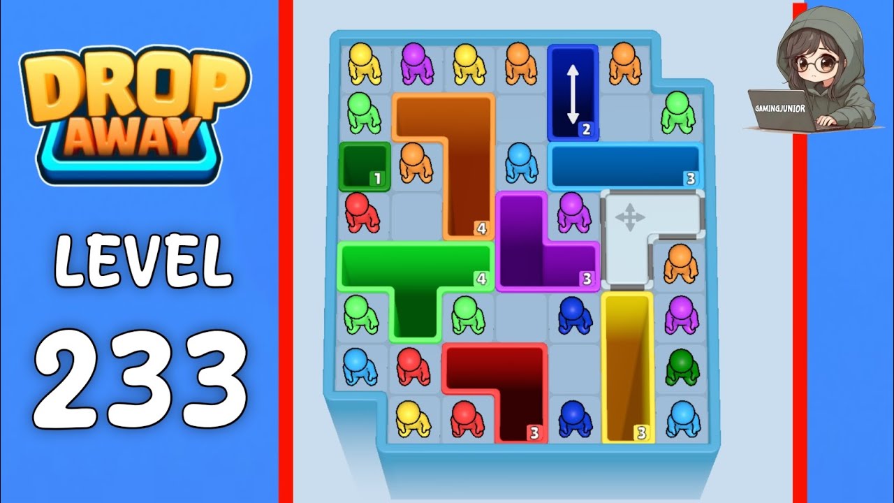 Drop Away level 233 solution - YouTube