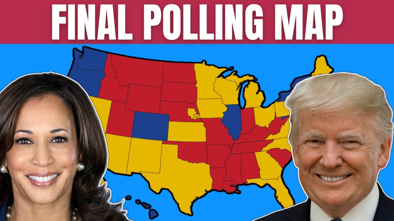 FINAL 2024 Kamala Harris vs. Donald Trump Map Based On The Polls - YouTube