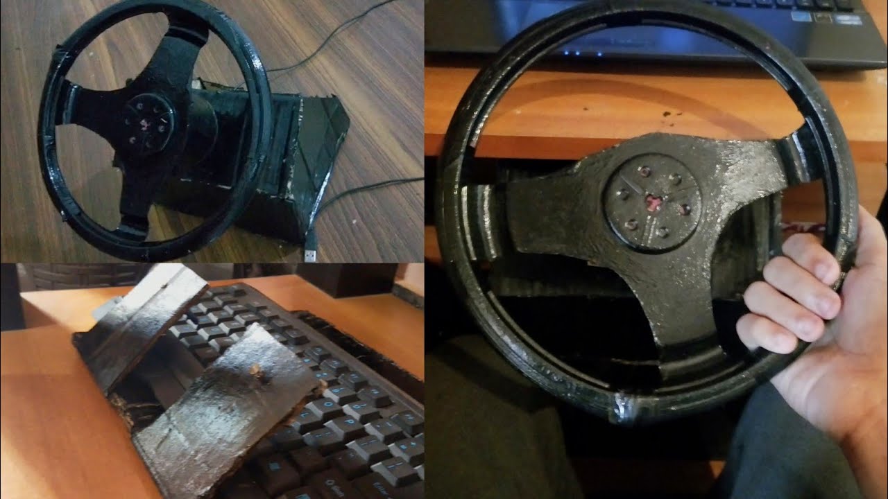 DIY STEERING WHEEL AT HOME | USING MOUSE PAD | AIO - YouTube