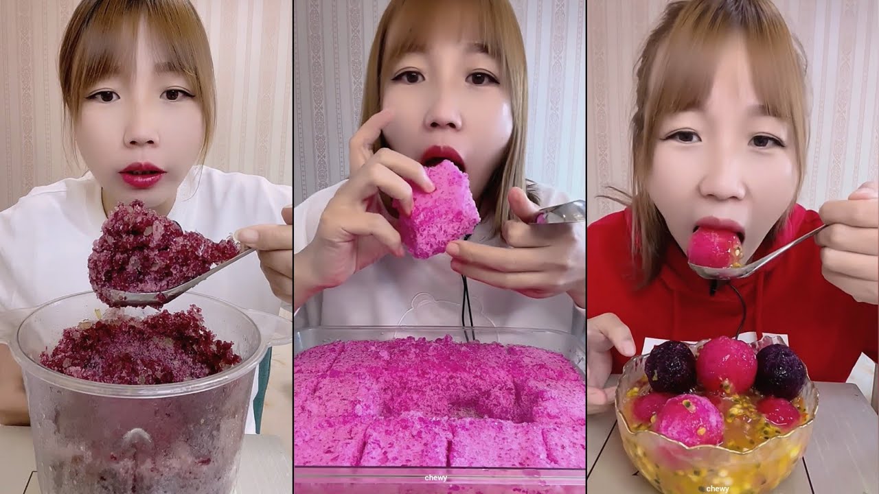 her ice eating asmr - YouTube
