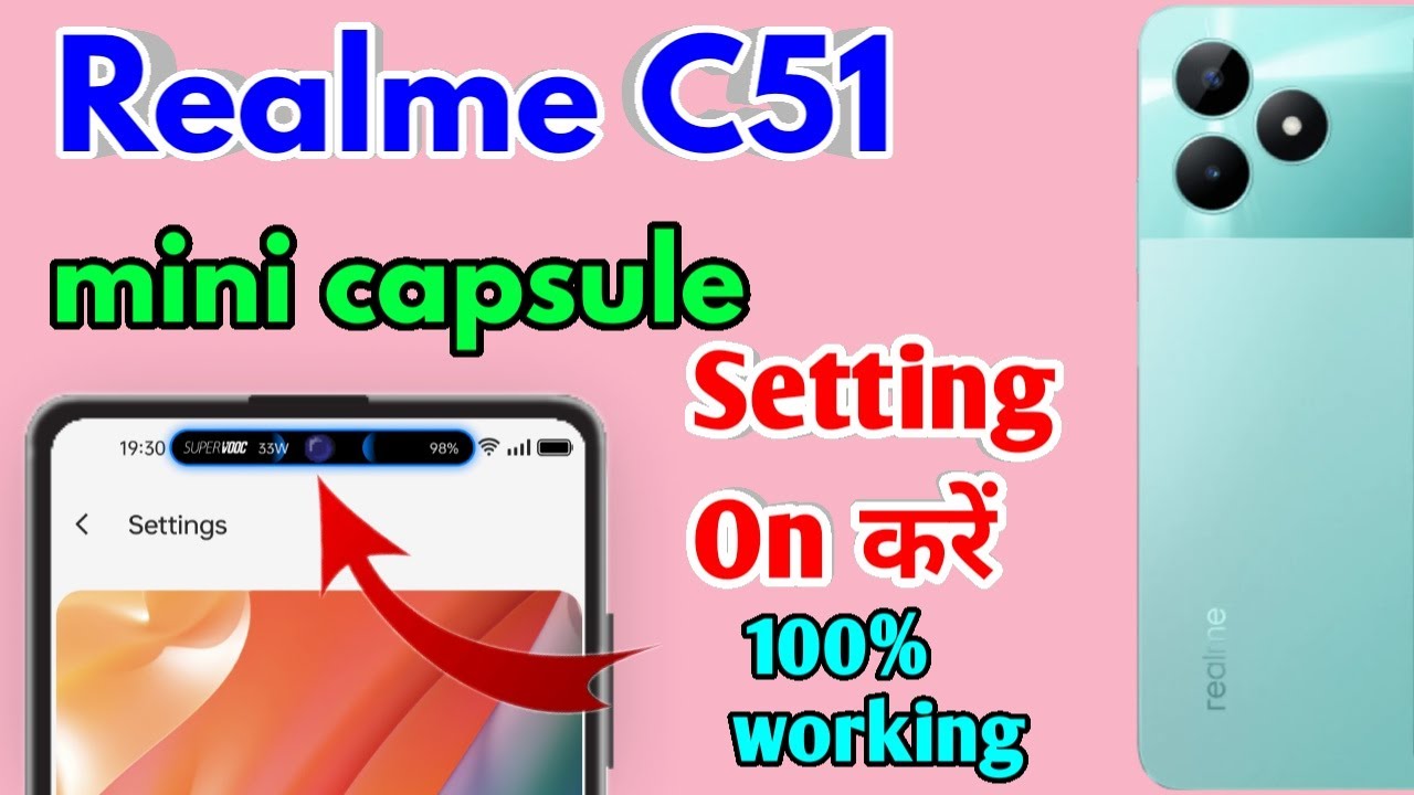 realme c51 mini capsule settings, realme c51 mini capsule - YouTube