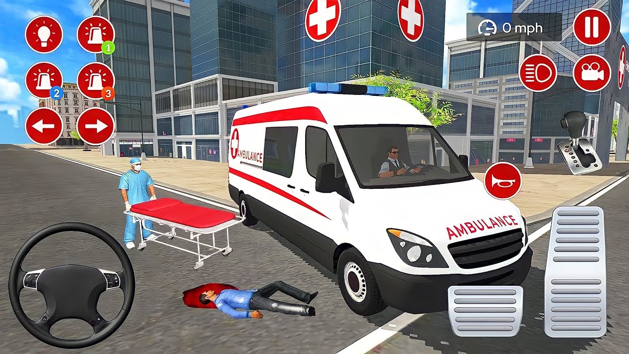 US Ambulance Driving Simulator 2022 - Emergency Van Rescue Driver - Android GamePlay - YouTube