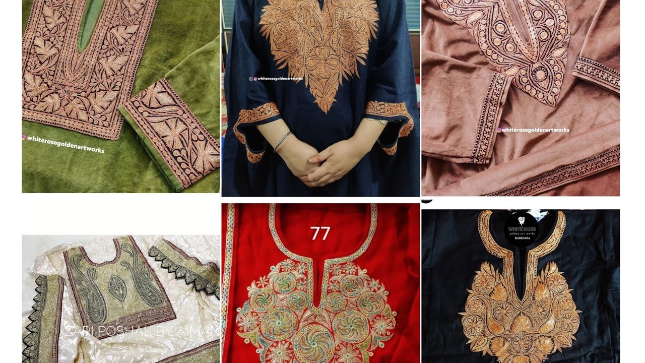 Kashmiri Tilla designs 2023// Best Kashmiri Hand Tilla design ideas for ...