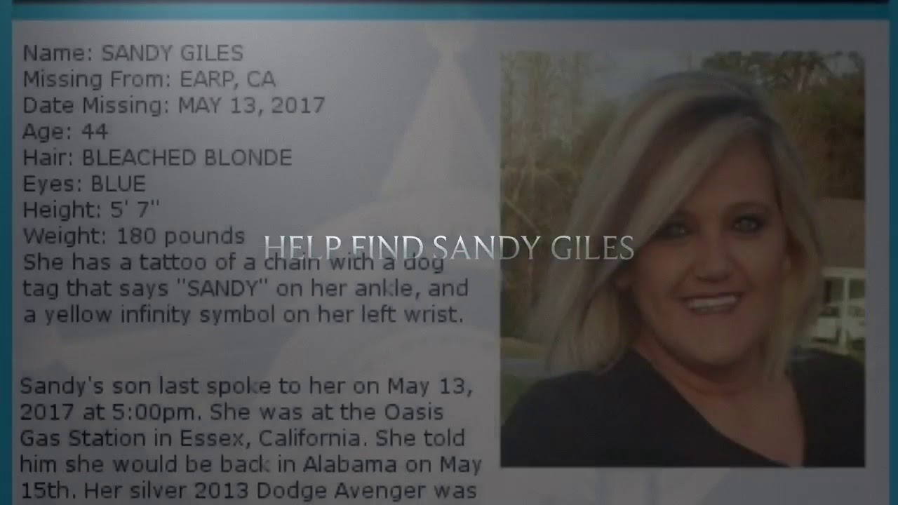Sandy Giles, 44, missing from San Bernadino County, CA - YouTube