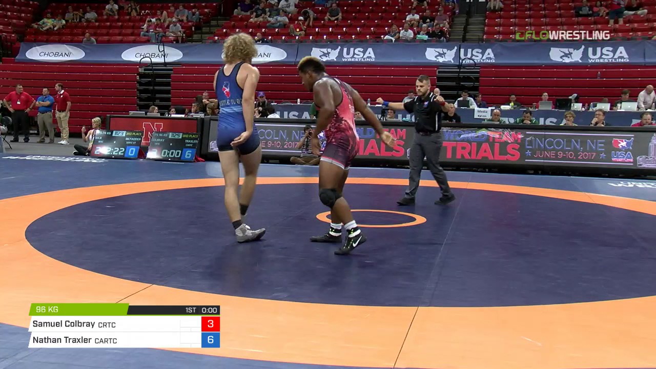 96 3rd Place - Samuel Colbray (Cyclone RTC) vs. Nathan Traxler ...