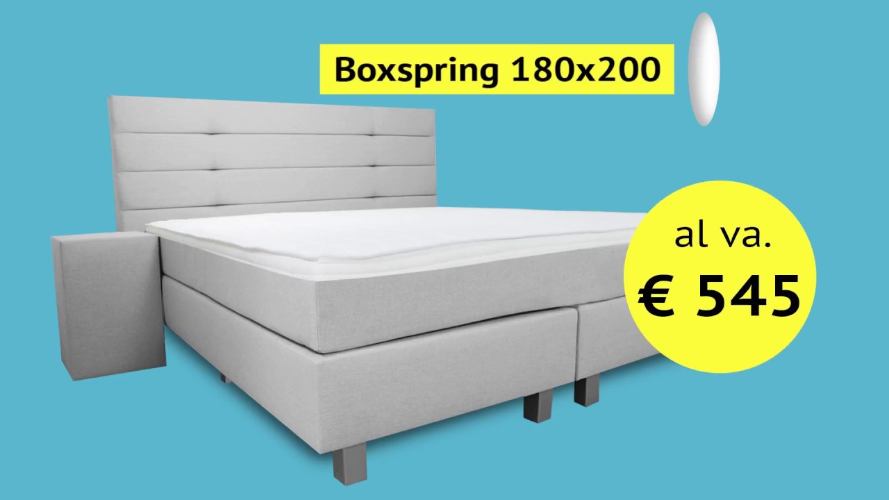 Goedkope boxspring boxspring 180x200 - YouTube