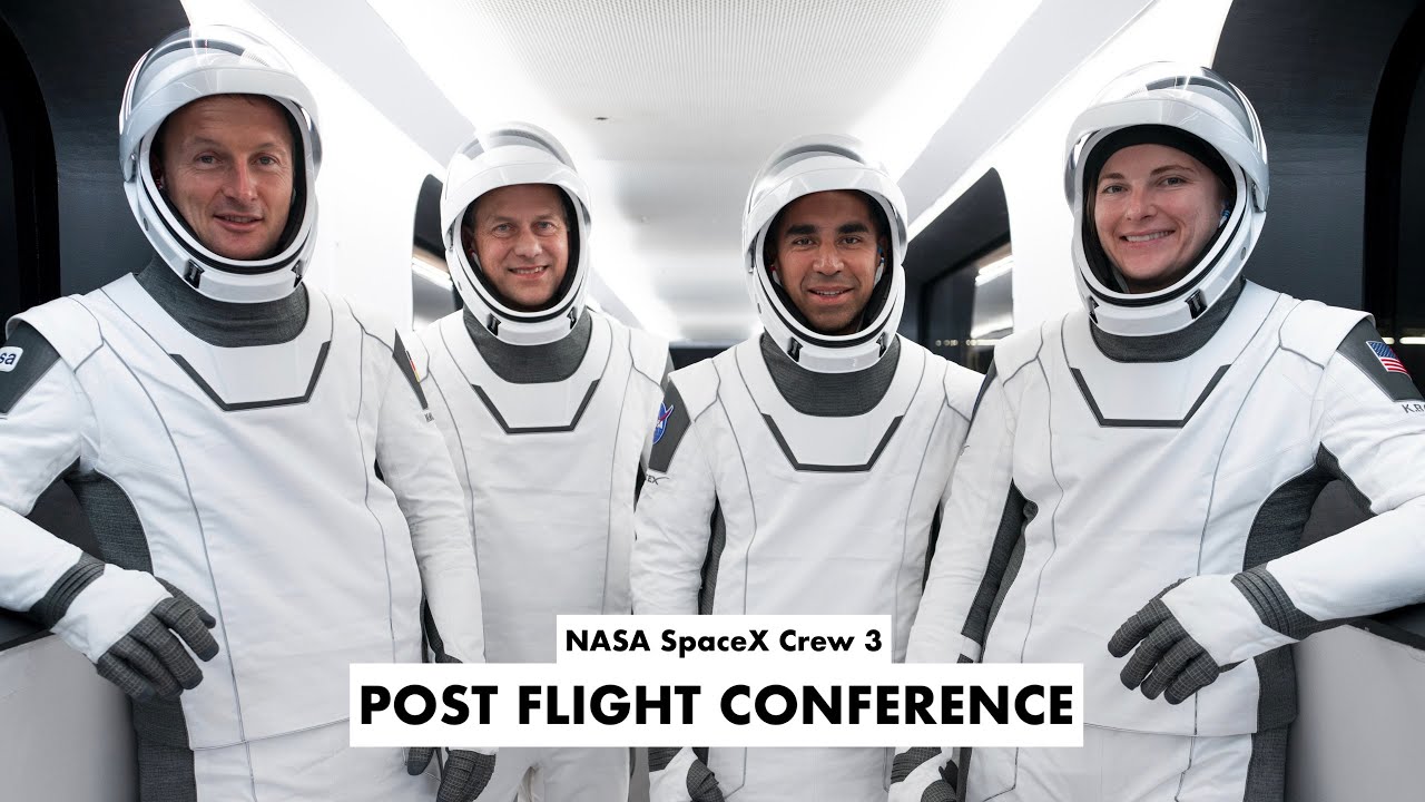 REPLAY!Crew 3 Post Flight Conference - YouTube