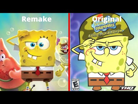 Spongebob Squarepants Battle For Bikini Bottom Rehydrated Original VS Remake Comparison