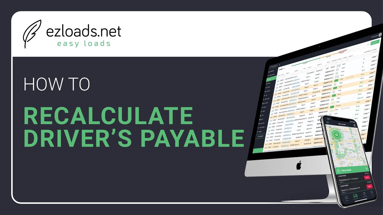 How to Recalculate Driver's Payable in ezLoads - YouTube