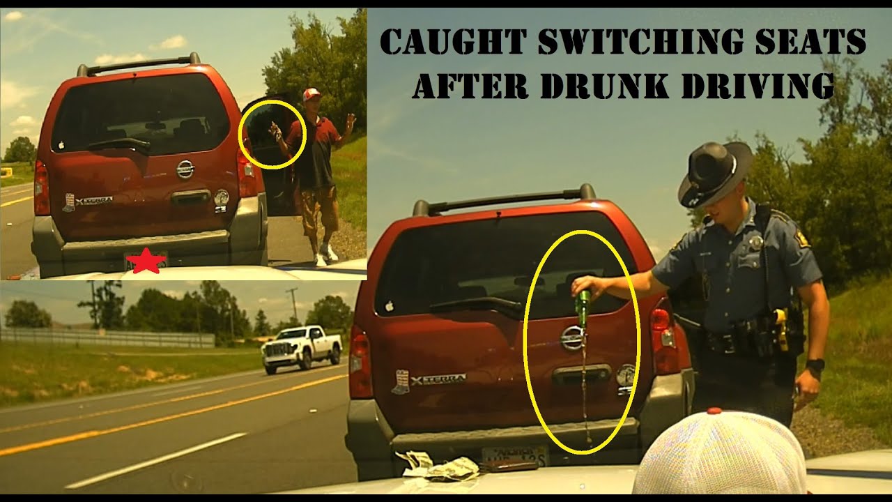 Possible drunk driver switches seats with friend - Exits vehicle w ...