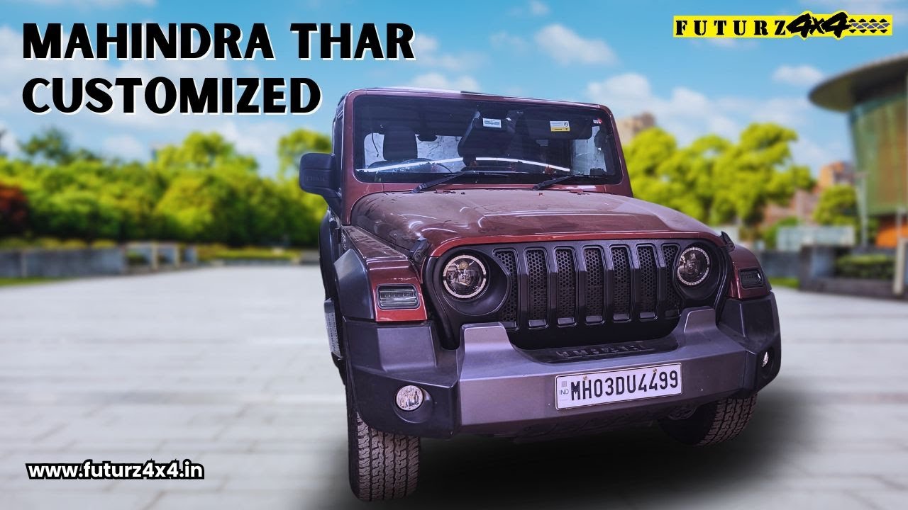 Fully Modified Mahindra Thar - Front Grill, HeadLight @Futurz4x4 - YouTube