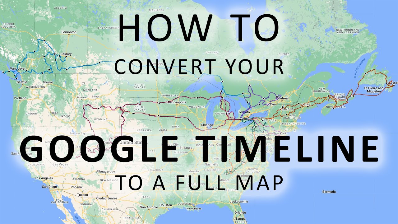 Combine Your Google Timeline To One Map - YouTube