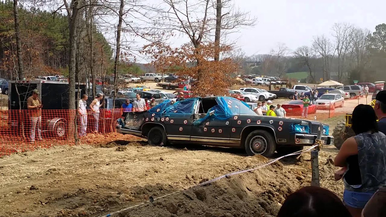 Pickin' Barn Mudbog - Cleveland, TN. Mud bog truck crushes car - YouTube