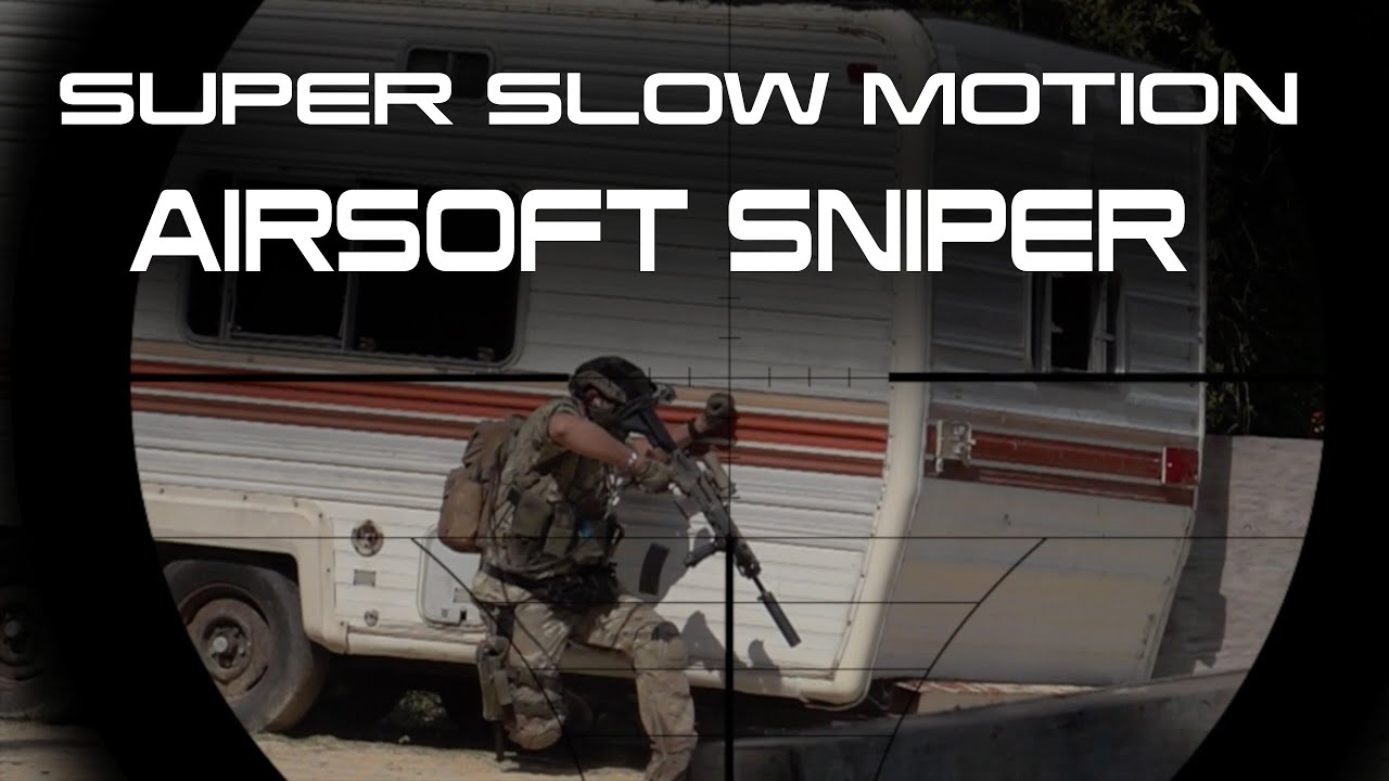 Super Slow Motion Airsoft Sniper - Swamp Sniper - YouTube
