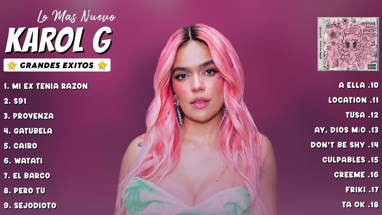 Karol G 2024 (Letra) - Mejores Canciones de Karol G - Grandes Exitos De Karol G - Mix Reggaeton ...