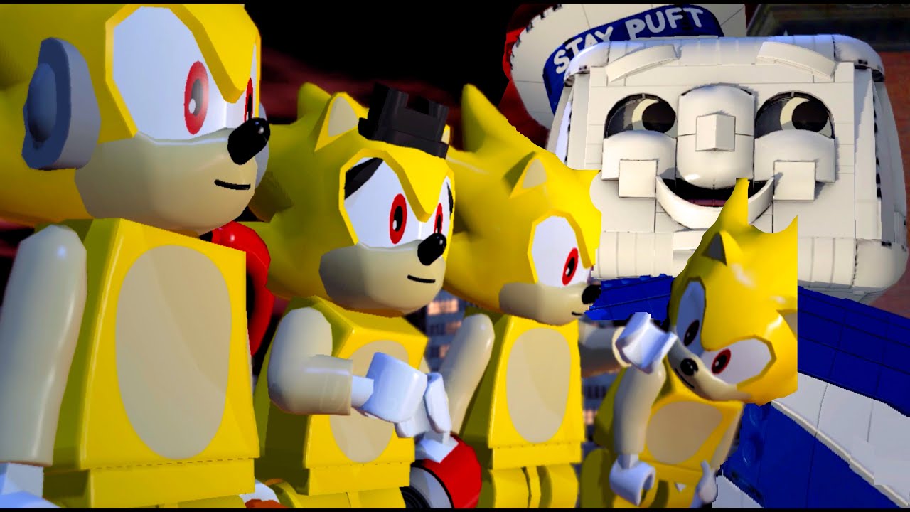 LEGO Super Sonic Becomes The Ghostbusters & Defeat Stay Puft ...