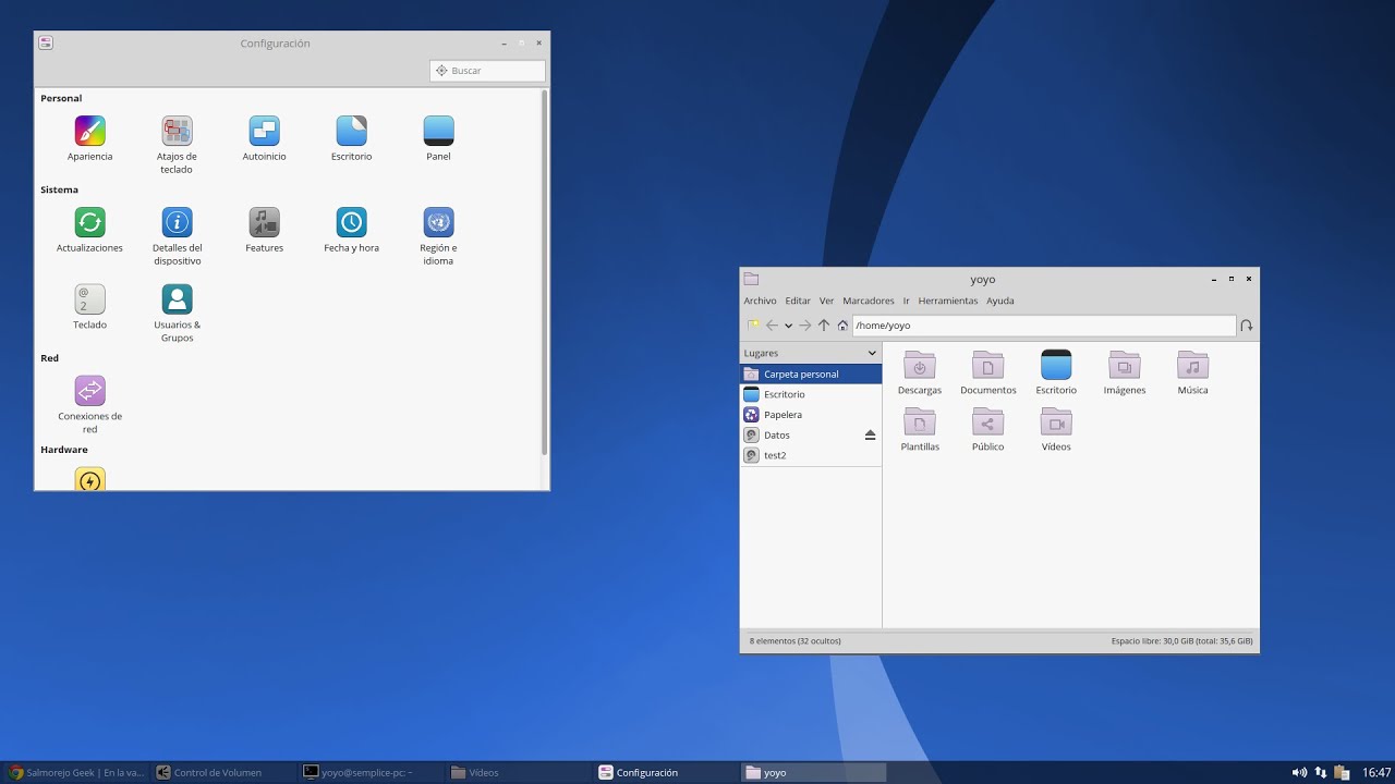 Semplice Linux 2015.2 "Jethro Tull" Openbox Vera Desktop Full Review Spanish Audio - YouTube