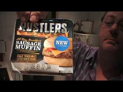 Marks REmarks Rustlers All Day Breakfast Sausage Muffin review - YouTube