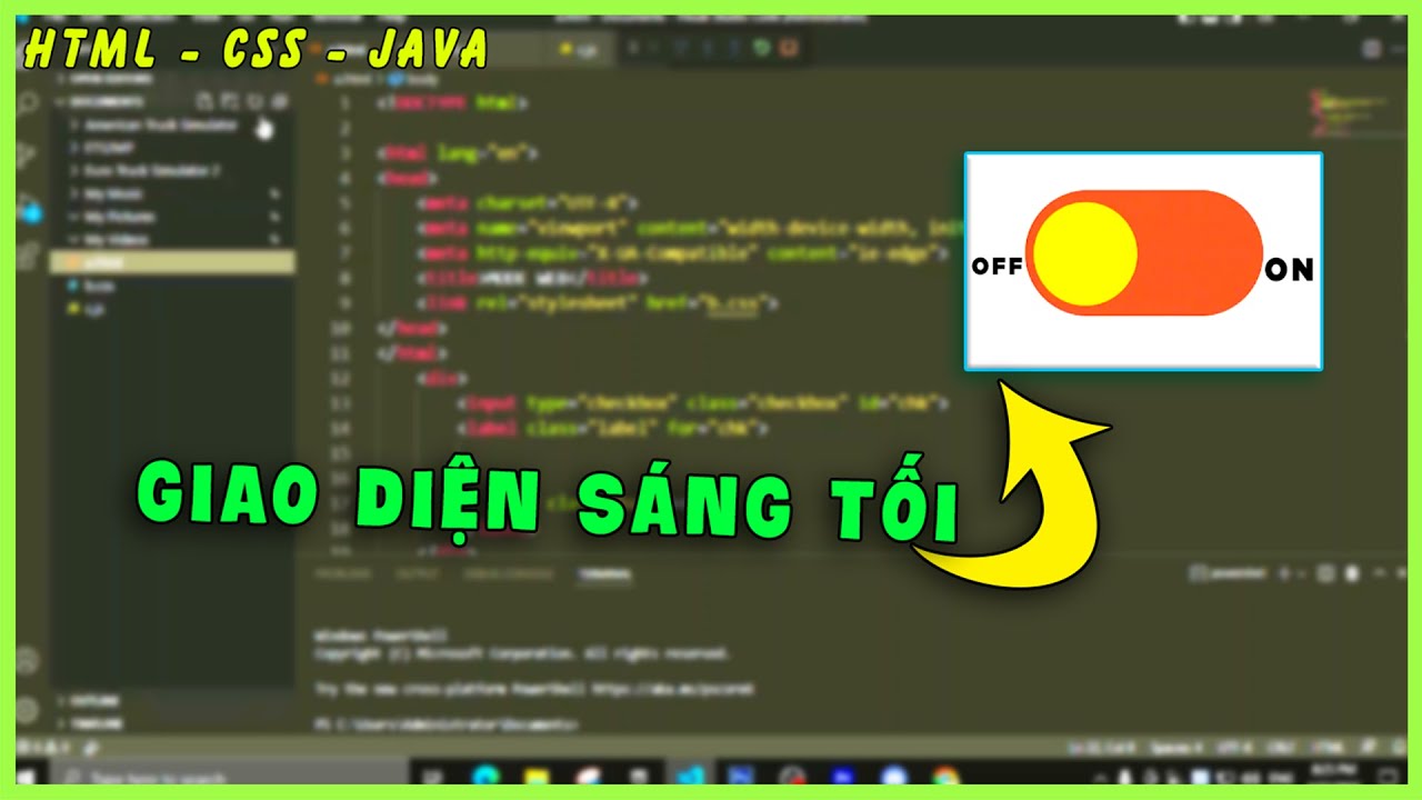 Lập Trình Giao Diện Web "Sáng - Tối" Bằng Code HTML, CSS & Javascript ...