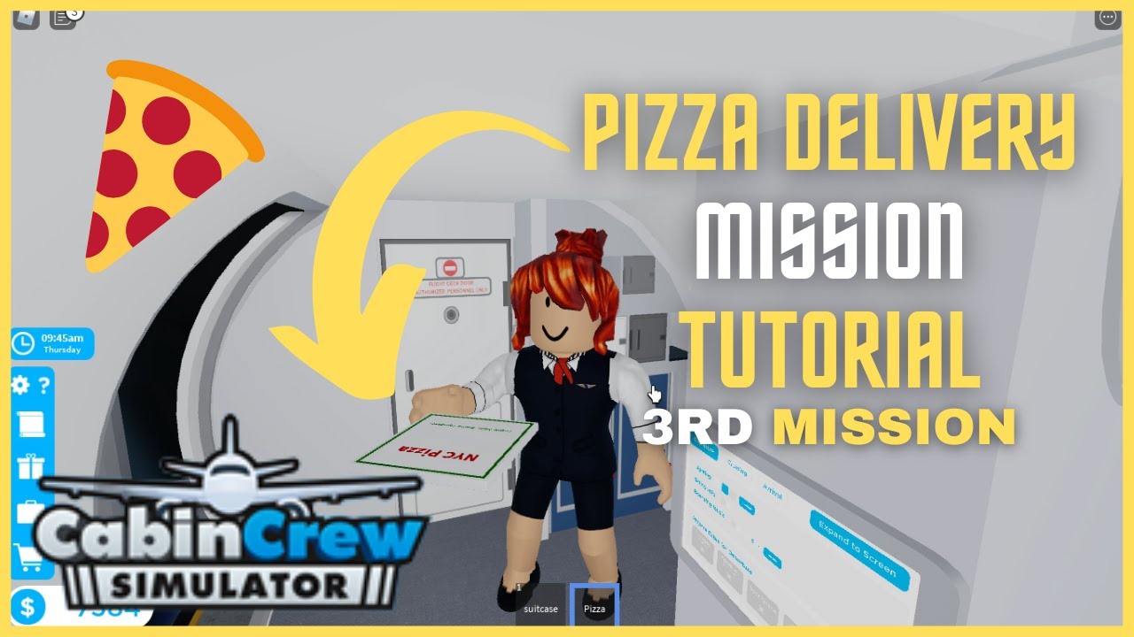 Pizza Delivery Mission Tutorial in Cabin Crew Simulator || ROBLOX - YouTube
