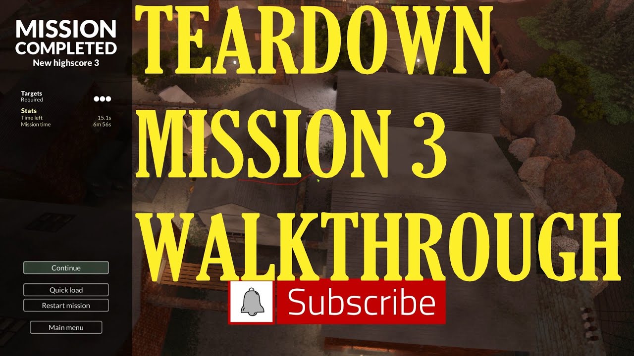 Teardown Gameplay - How To Complete Mission 3 - YouTube