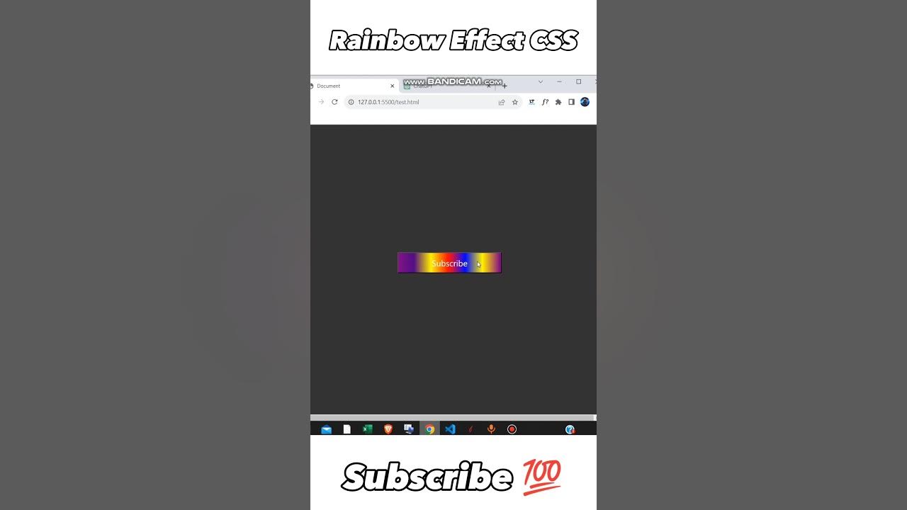 Creating A Rainbow Button Effect With Css Tutorial 🌈 Csseffect Htmlcss Csstricks Shorts