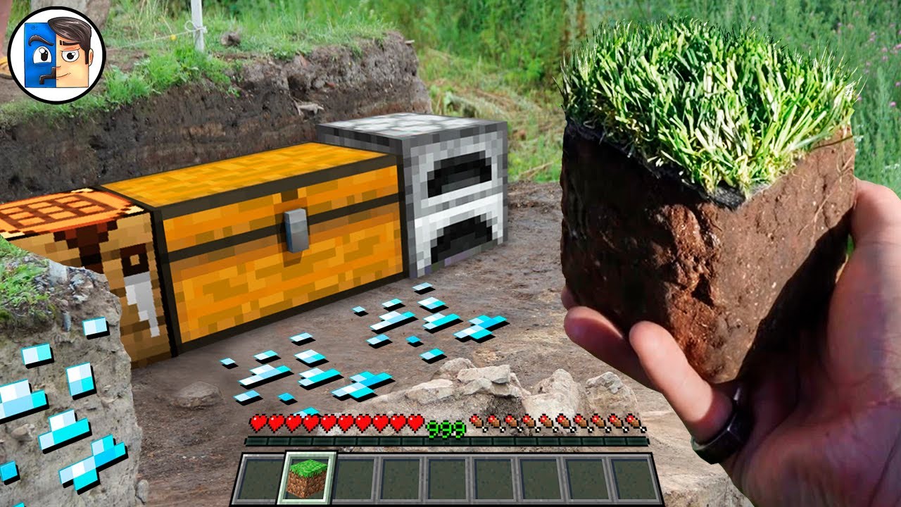 Minecraft in Real Life POV - SECRET DIAMOND BASE in Realistic Minecraft ...