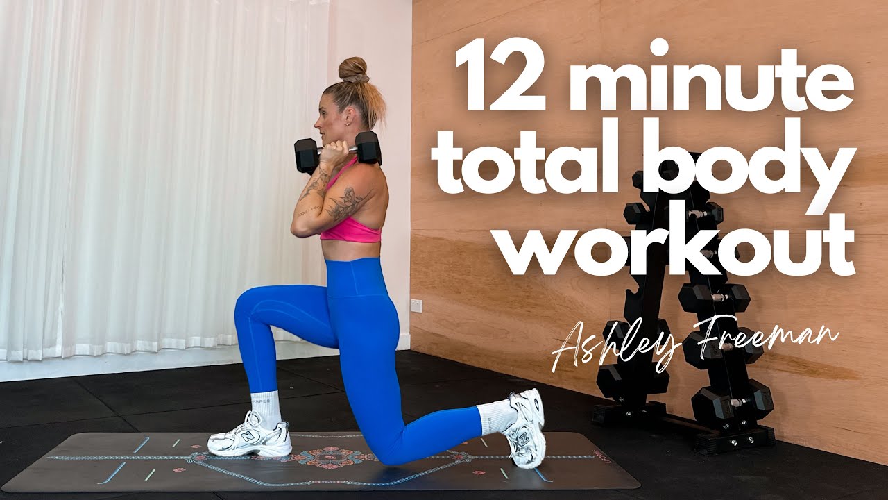 12-minute TOTAL BODY workout (with dumbbells).. Ashley Freeman - YouTube