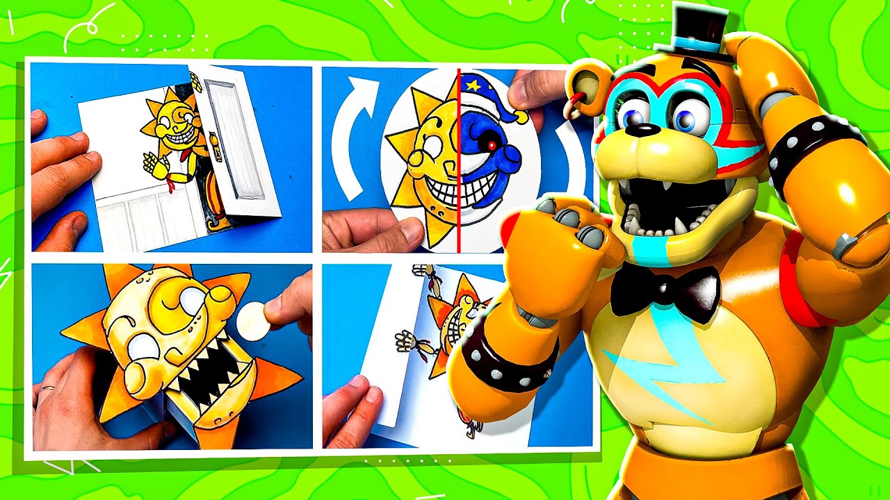 DIY FNAF Sun & Moon ARTS and CRAFTS - YouTube