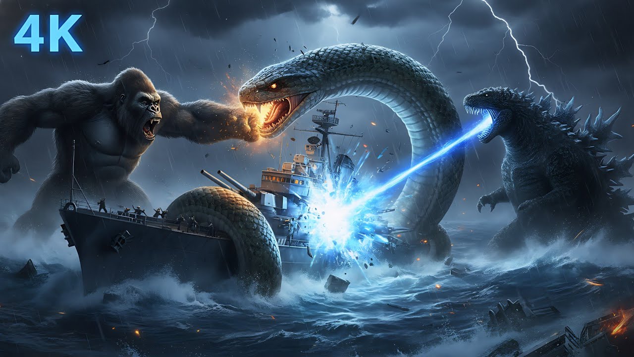 King Kong & Godzilla vs Giant Sea Pythons – The Ultimate City & Ocean ...