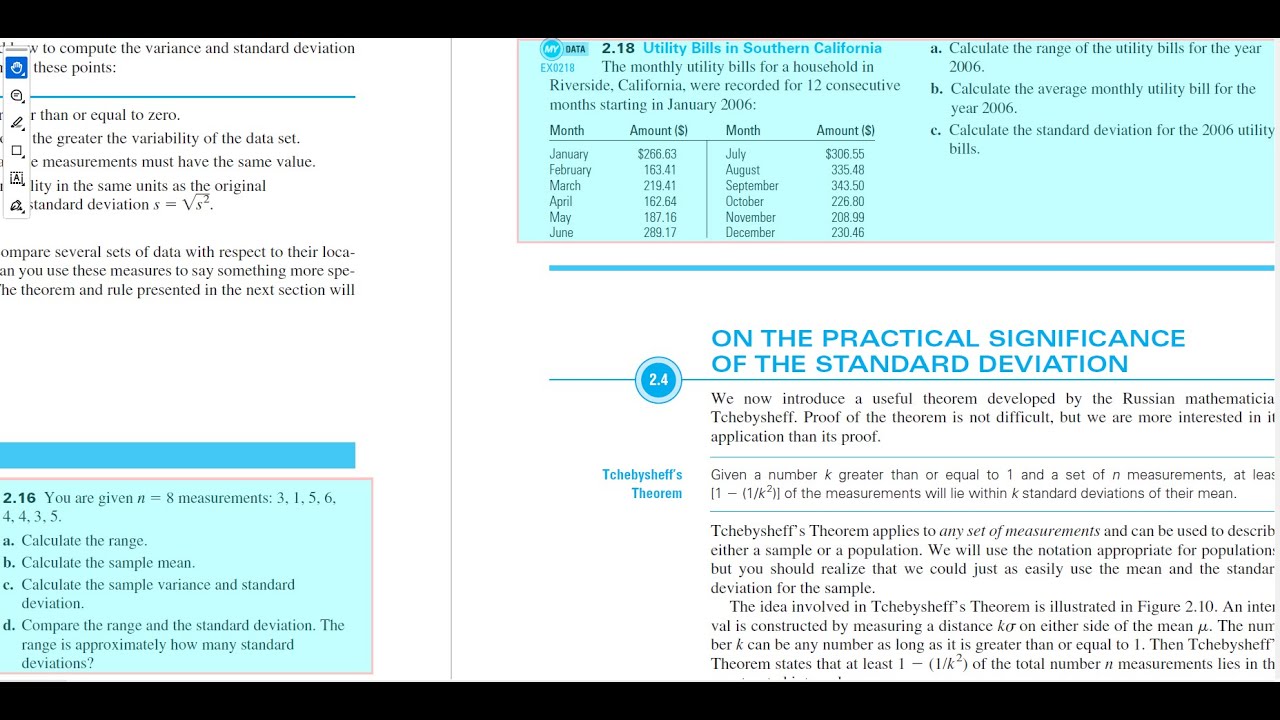 Statistics - Range, Sample Mean, Sample Variance and Standard Deviation ...