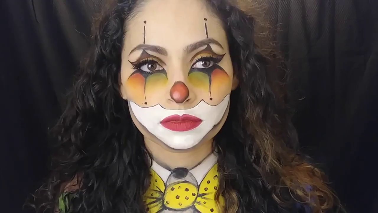 Maquillaje De Payasita Para Halloween Youtube