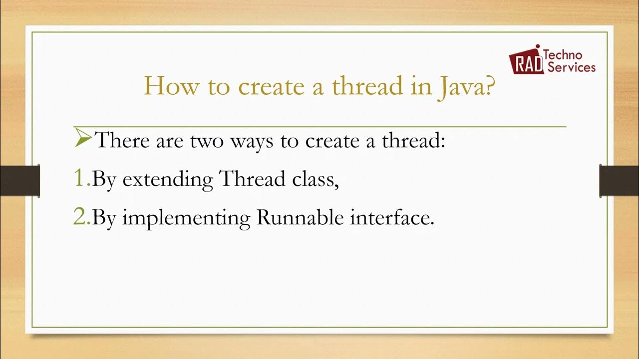 Java Creation Of Thread Using Thread Class And Runnable Interface Java Tutorials Youtube