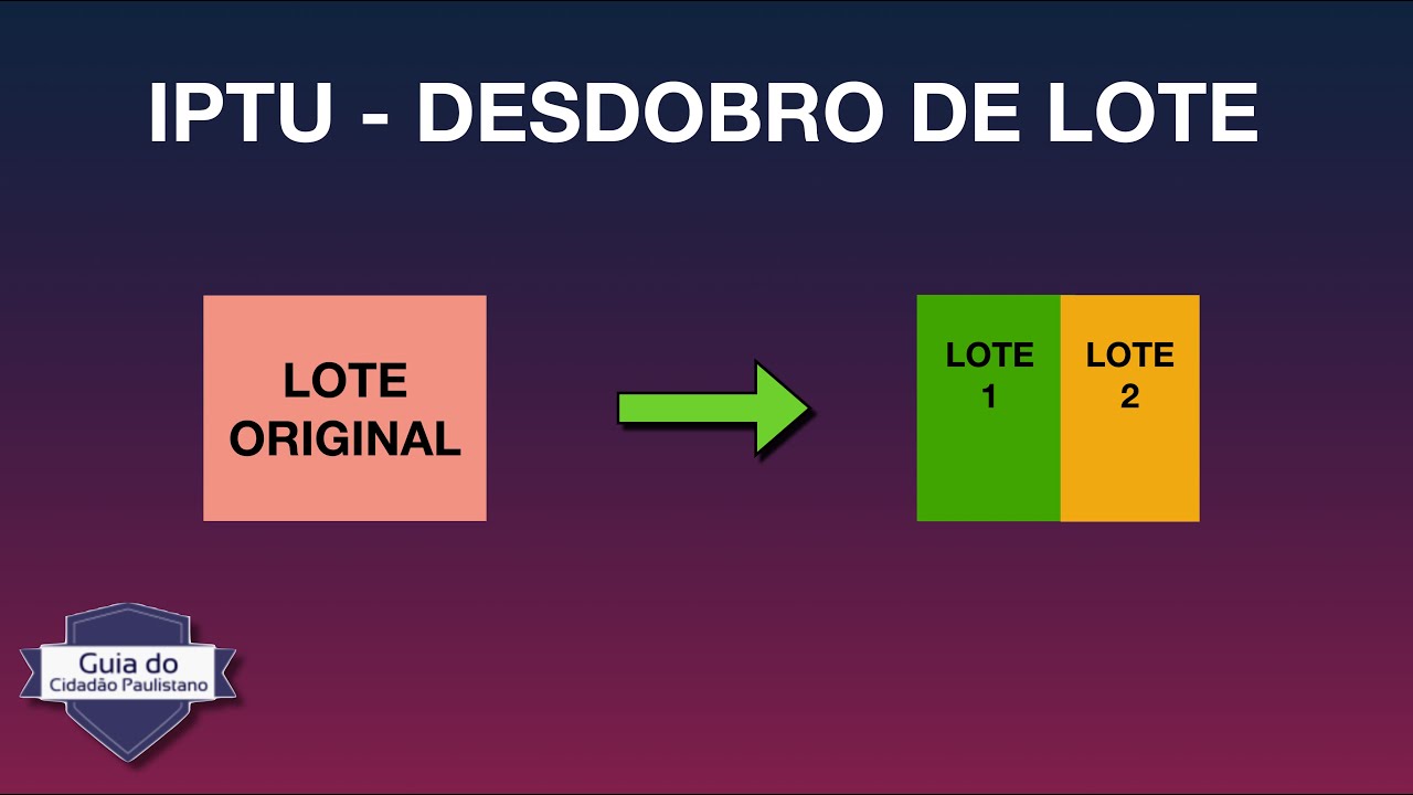 Desdobro de lote. Como solicitar - YouTube
