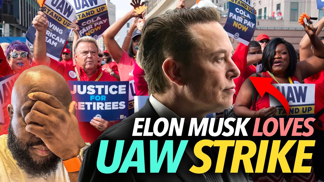 Tesla's Elon Musk LOVE UAW's Shawn Fain Striking Ford, Stellantis, and ...