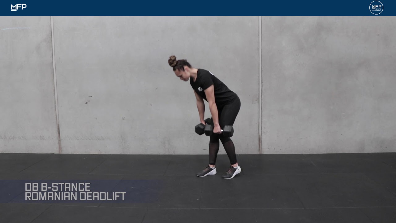 DB B-Stance Romanian Deadlift - YouTube