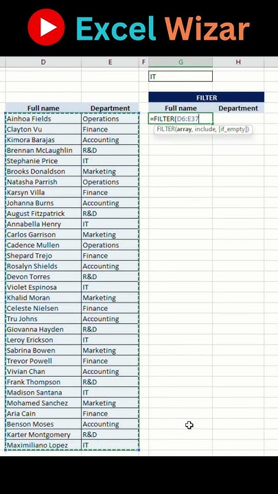 Master the Excel FILTER Function: A Complete Tutorial for All Levels #FilterFunction # ...