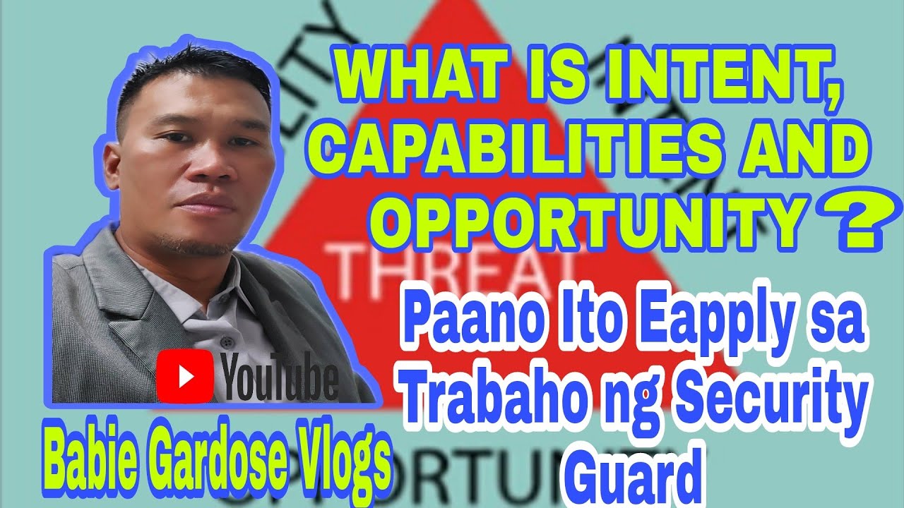 What is the Intent, Capability and Opportunity. - YouTube
