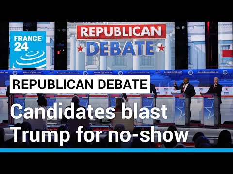 Republican presidential candidates blast Trump for debate no-show ...