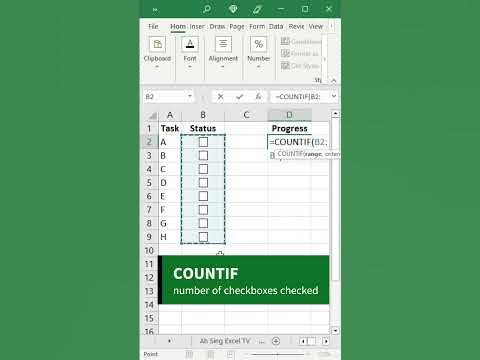 How to involve checkboxes in formula 🔥 count checked checkboxes #excel - YouTube