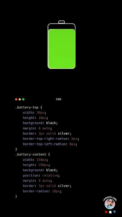 Battery life Animation 💥 #shortvideo #webcoding #webdevelopment #like #coding #shorts #webdesign ...