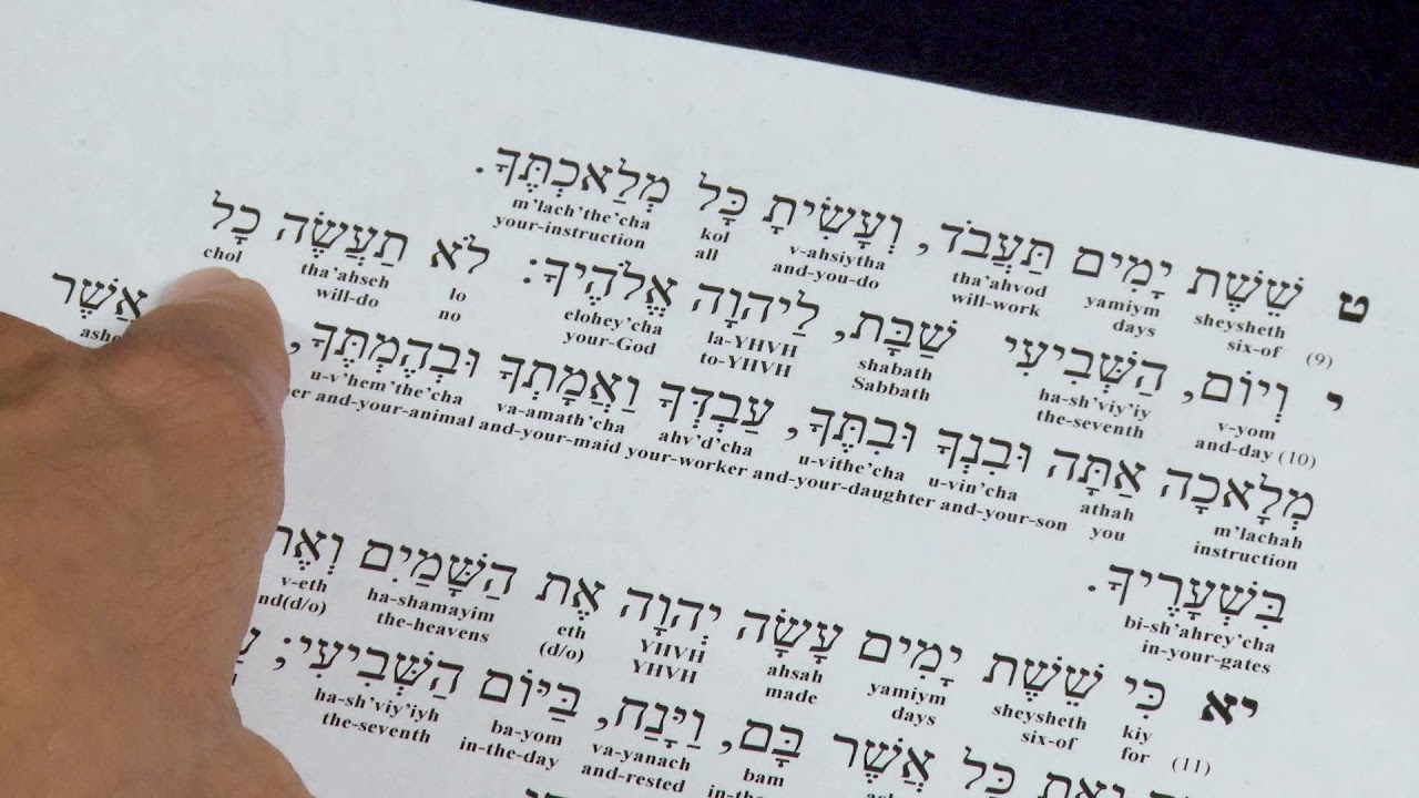 Reading the Ten Commandments in Hebrew - YouTube