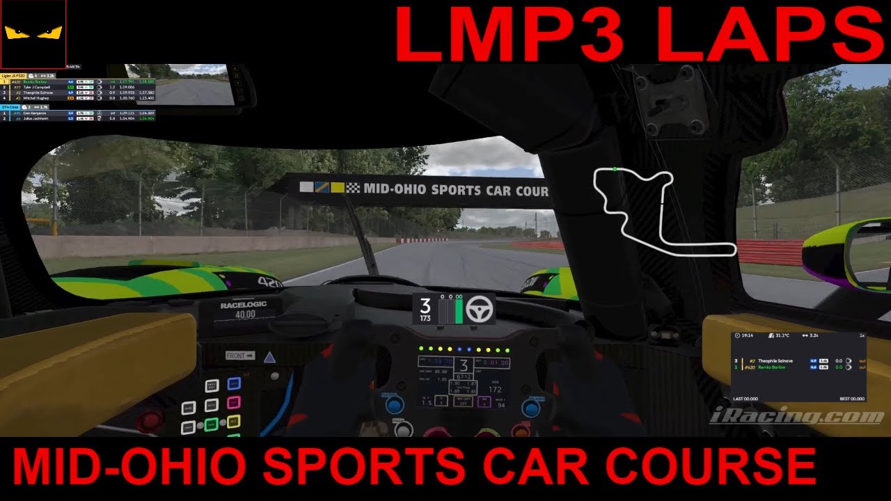 iRacing LMP3 Mid-Ohio Practice Laps 1:17.792 - YouTube