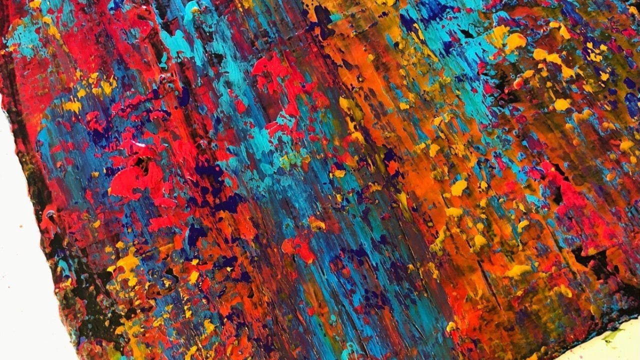 EASY Abstract Acrylic Art On Canvas / Catalyst Wedge Painting - YouTube