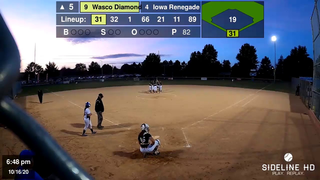 Wasco Diamonds 16u SH vs Iowa Renegades 16U Cox (2020.10.16) - YouTube