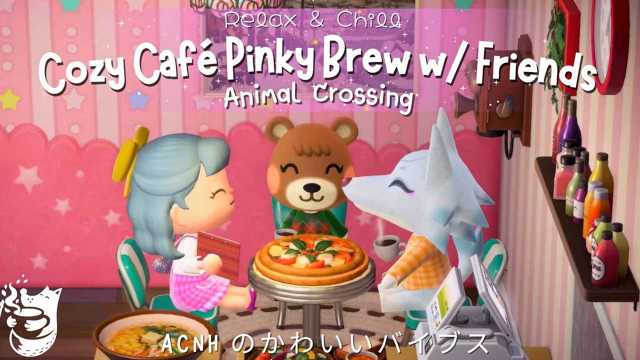 Cozy Café Pinky Brew🍕☕ Cute ACNH Vibes with Friends, Pizza & Charming ...