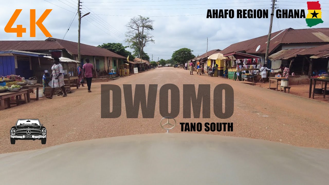 Dwomo Drive Tour in the Tano South Ahafo Region of Ghana 4K - YouTube